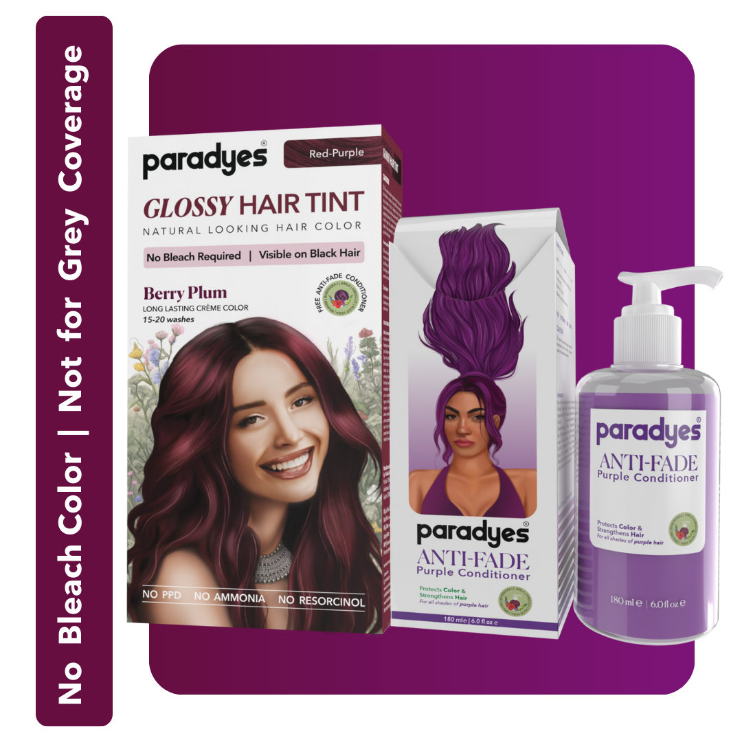 Buy Now Paradyes Berry Plum Hair Tint | No Bleach, Semi-Permanent Hair ...