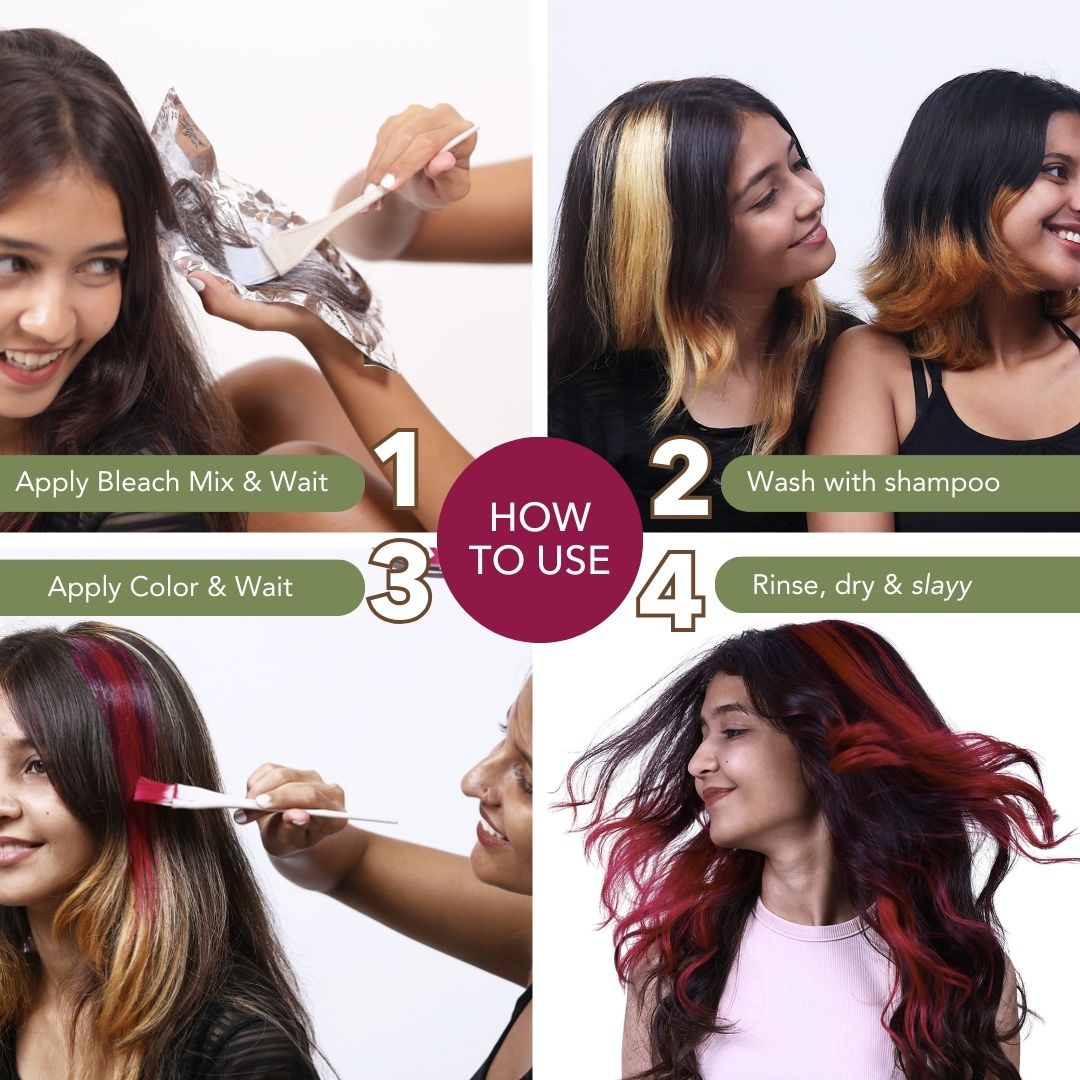 Buy Ruby Wine + Lighten Up! Bleach Pack Online – Paradyes
