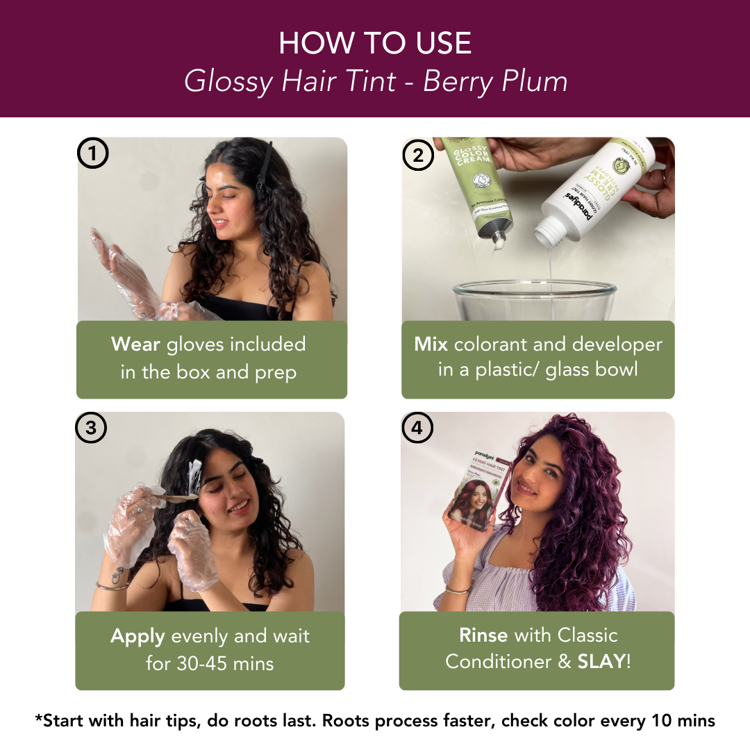 Buy Now Paradyes Berry Plum Hair Tint | No Bleach, Semi-Permanent Hair ...