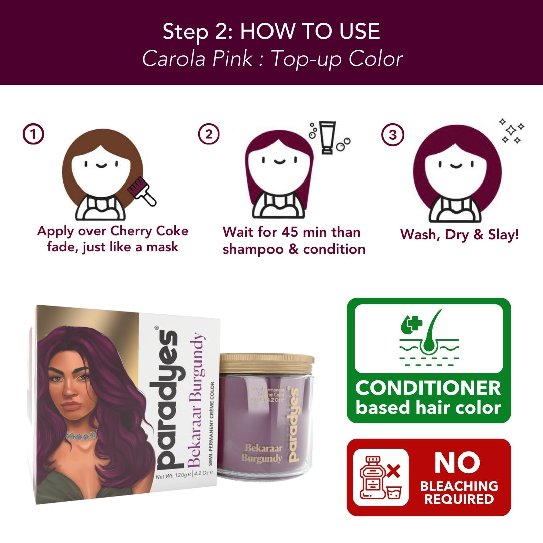 Buy Now Paradyes Bleach Hazel Burgundy Combo | Glossy, Long-Lasting ...