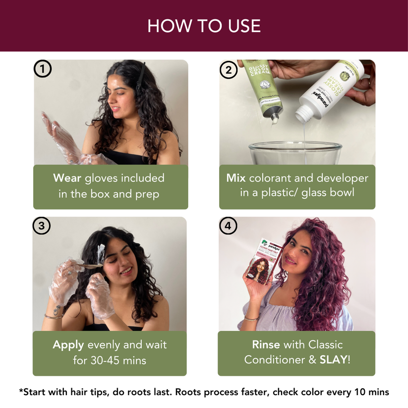 Buy Now Paradyes Ruby Rush Glossy Hair Tint | No Bleach, Semi-Permanent ...