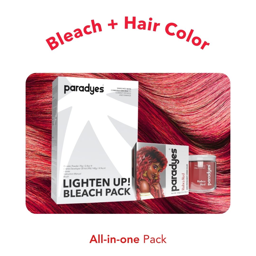 Buy Bleach + Rubra Red Hair Color Jar Online – Paradyes