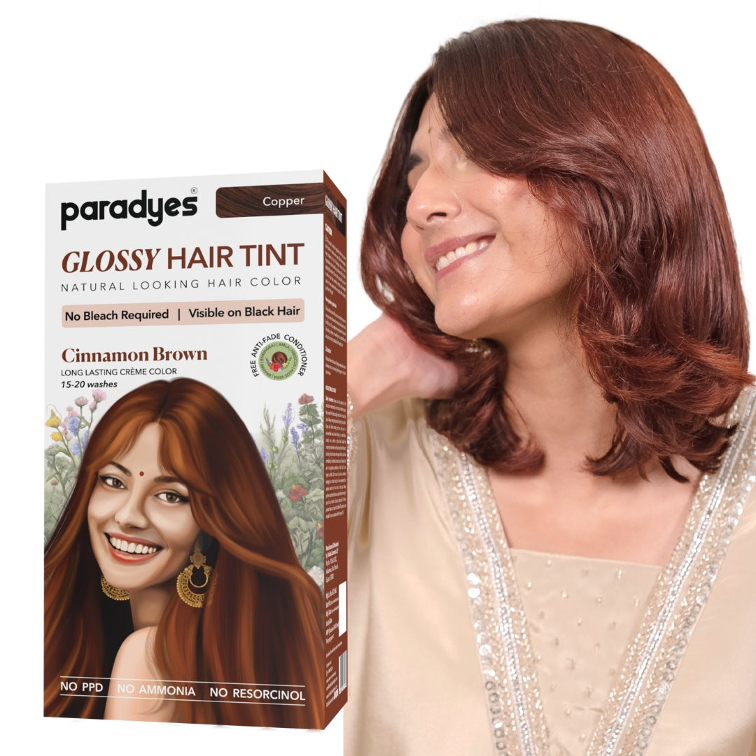 Buy Now Paradyes Cinnamon Brown Hair Tint | Glossy, Natural Look - No ...